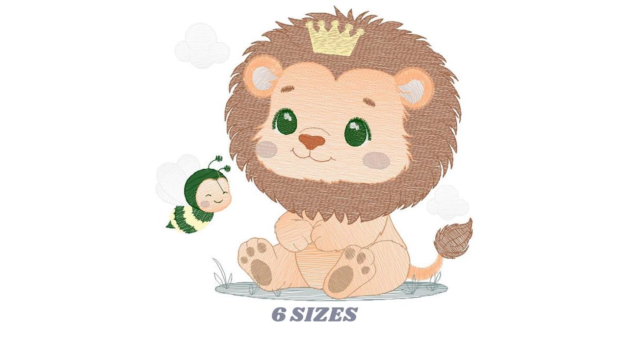 Lion embroidery designs - Safari animal embroidery design machine ...