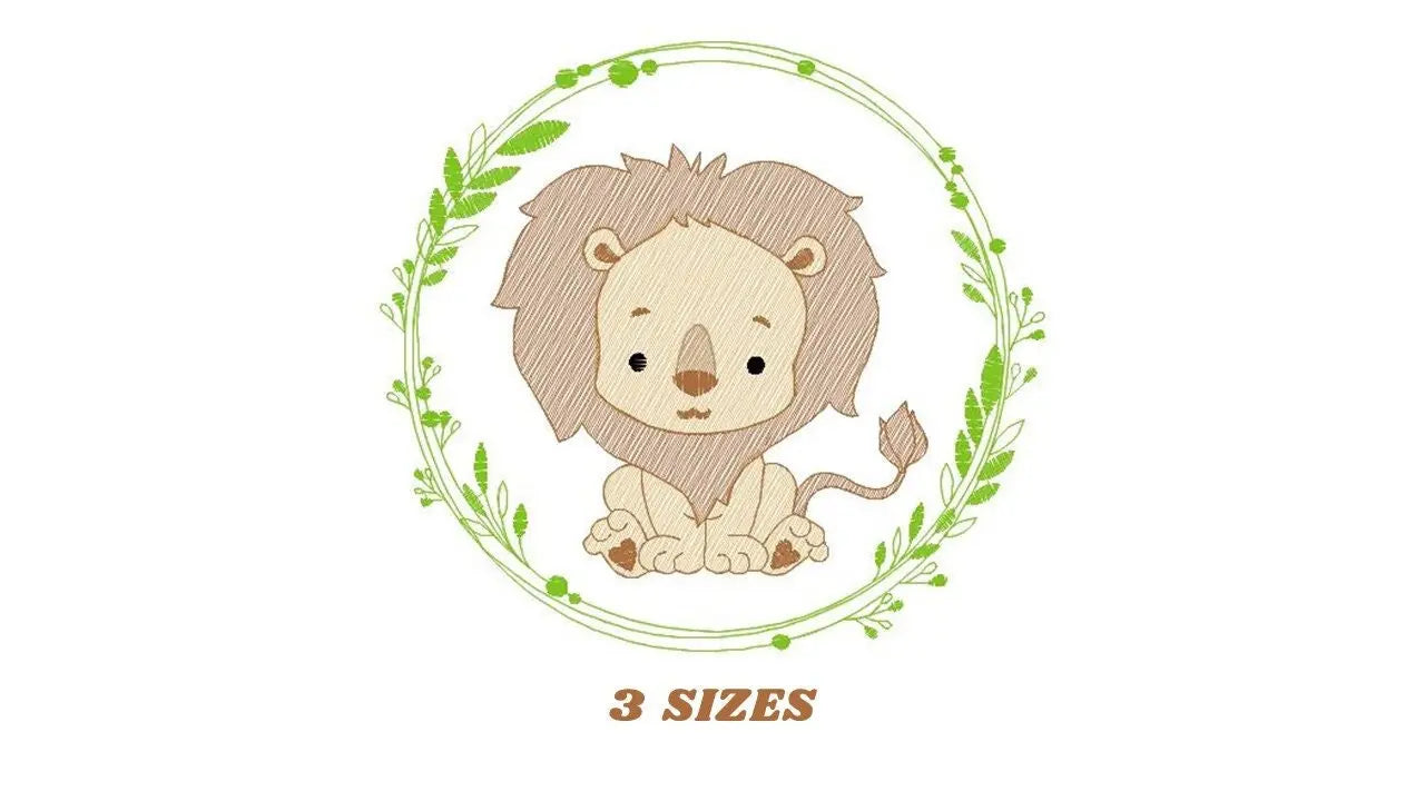 Lion embroidery designs - Safari embroidery design machine embroidery ...
