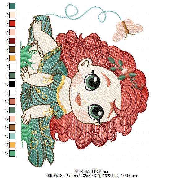 Brave Princess Merida embroidery designs | Disney Patterns – Marcia ...