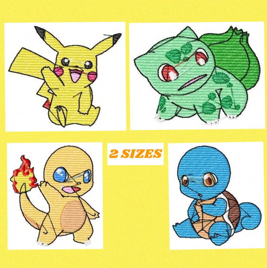 Pokemon embroidery designs - Pikachu embroidery design machine embroid ...