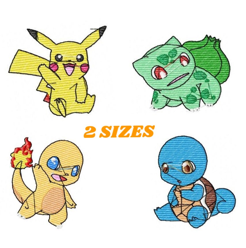 Pokemon embroidery designs - Pikachu embroidery design machine embroid ...