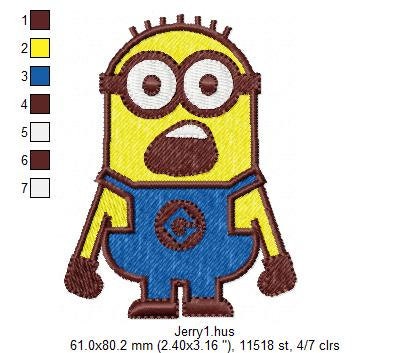 Minion embroidery designs - Minions embroidery design machine embroide ...