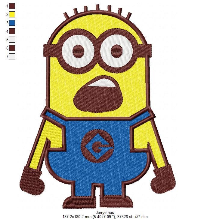 Minion embroidery designs - Minions embroidery design machine embroide ...
