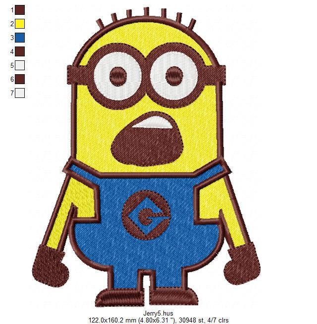 Minion embroidery designs - Minions embroidery design machine embroide ...