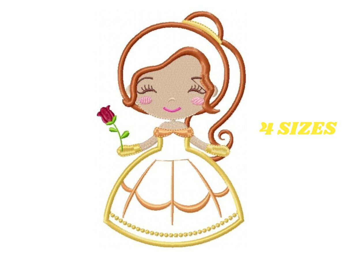 Belle embroidery designs - Disney Princess embroidery design machine e ...