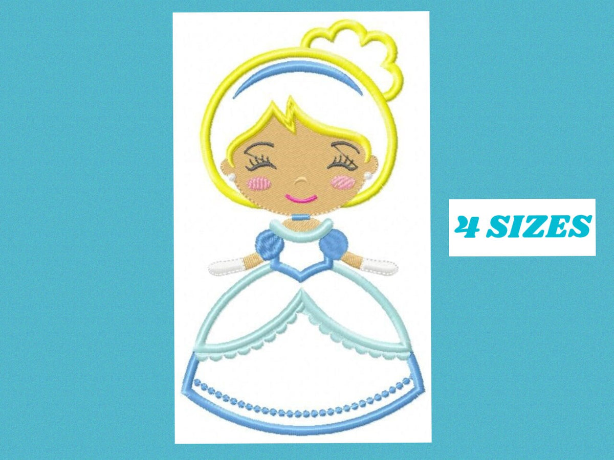 Cinderella embroidery designs - Princess embroidery design machine emb ...