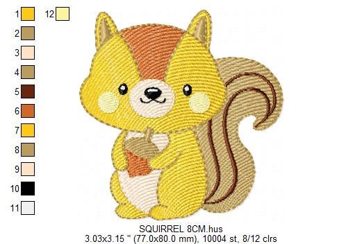 Squirrel embroidery design - Animal embroidery designs machine embroid ...