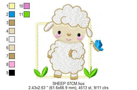 Sheep embroidery design - Lamb embroidery designs machine embroidery p ...