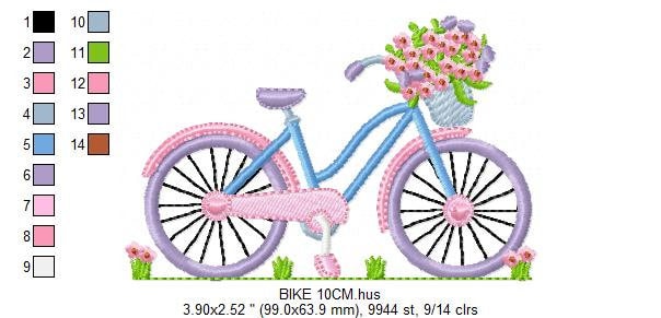 Bike embroidery designs - Bicycle embroidery design machine embroidery ...