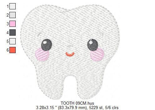 Tooth embroidery designs - Dentist embroidery design machine embroider ...