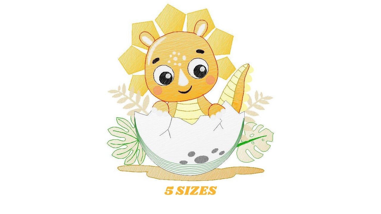 BabyDinosaur embroidery designs - Dino embroidery design machine embro ...
