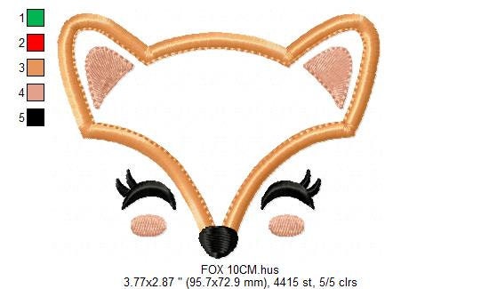 Red Fox embroidery designs - Woodland Fox embroidery design machine em ...