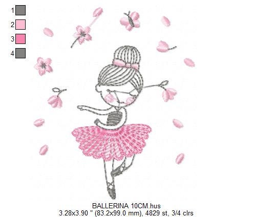 Ballerina embroidery designs - Ballet embroidery design machine embroi ...
