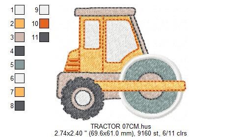 Tractor embroidery designs - Farm embroidery design machine embroidery ...