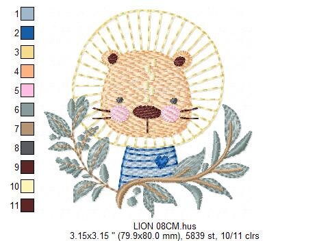 Lion embroidery designs - Safari embroidery design machine embroidery ...