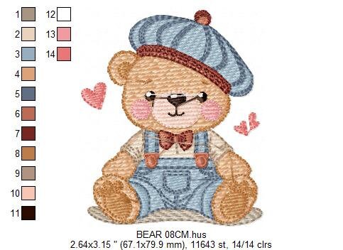 Bear embroidery designs - Baby boy embroidery design machine embroider ...