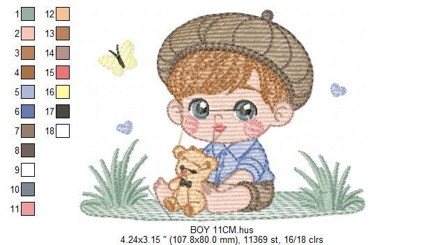 Baby boy embroidery design - Newborn embroidery designs machine embroi ...