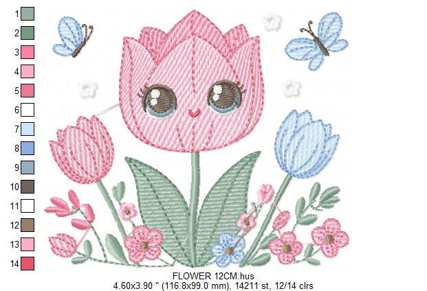 Tulip embroidery designs - Flower embroidery design machine embroidery ...