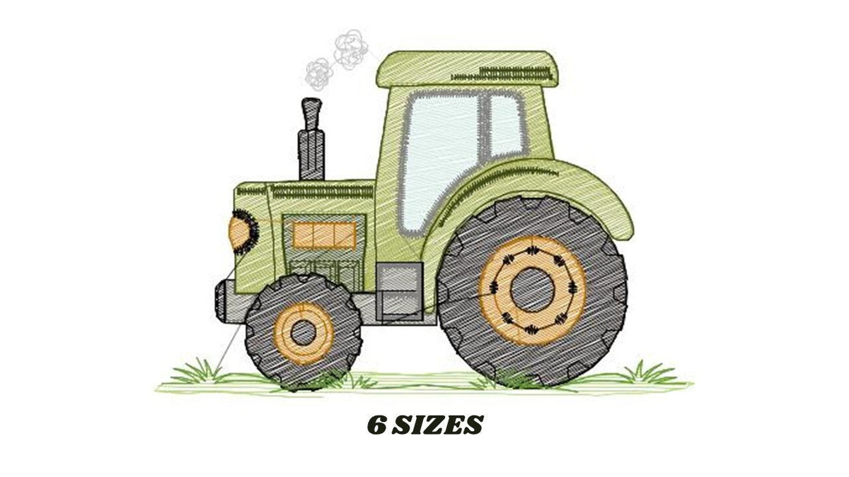 Farm Tractor embroidery designs - Truck embroidery design machine embr ...