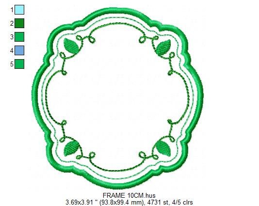 Monogram Frame embroidery designs - Flower embroidery design machine e ...
