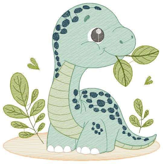 Dinosaur embroidery designs - Dino embroidery design machine embroider ...