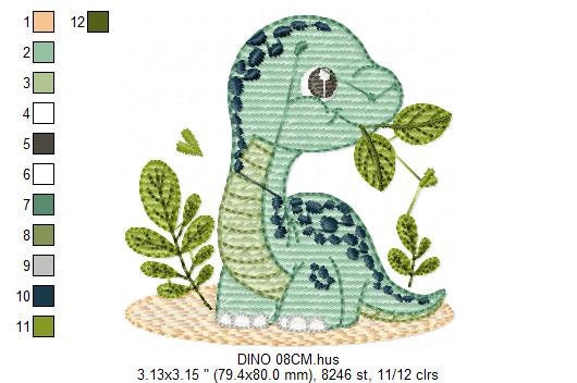 Dinosaur embroidery designs - Dino embroidery design machine embroider ...
