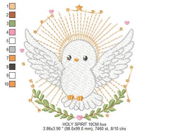 Dove embroidery designs - Holy Spirit embroidery design machine embroi ...