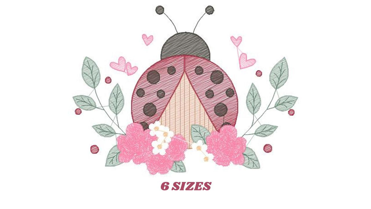 Ladybug embroidery designs - Baby Girl embroidery design machine embro ...