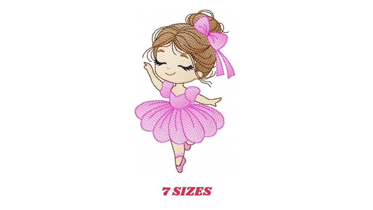Ballerina embroidery designs - Ballet dancer embroidery design machine ...
