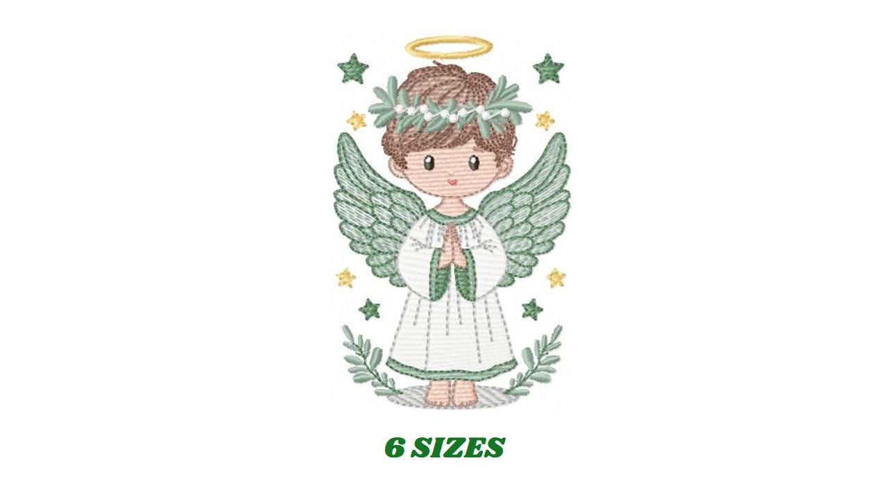 Angel embroidery designs Angelic Baby boy machine embroidery pattern ...