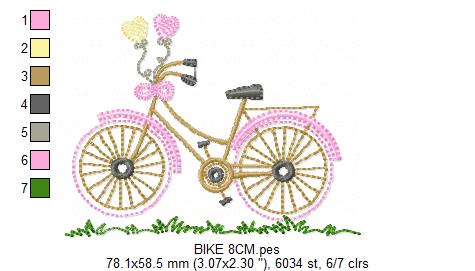 Bike - Bicycle embroidery design machine embroidery pattern – Marcia ...