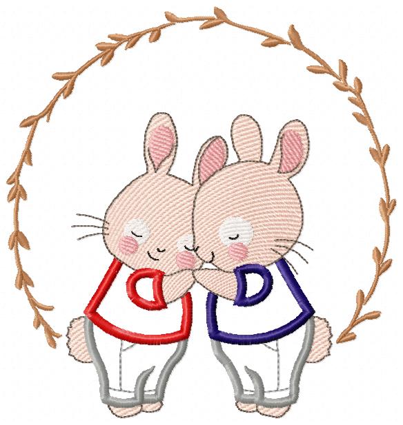 Bunny embroidery design Rabbit embroidery designs machine embroidery p ...