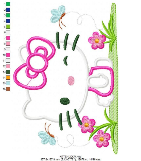Hello Kitty embroidery design machine embroidery pattern – Marcia ...