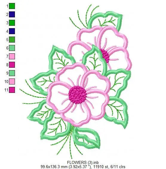 Flowers embroidery designs - Flower embroidery design machine embroide ...
