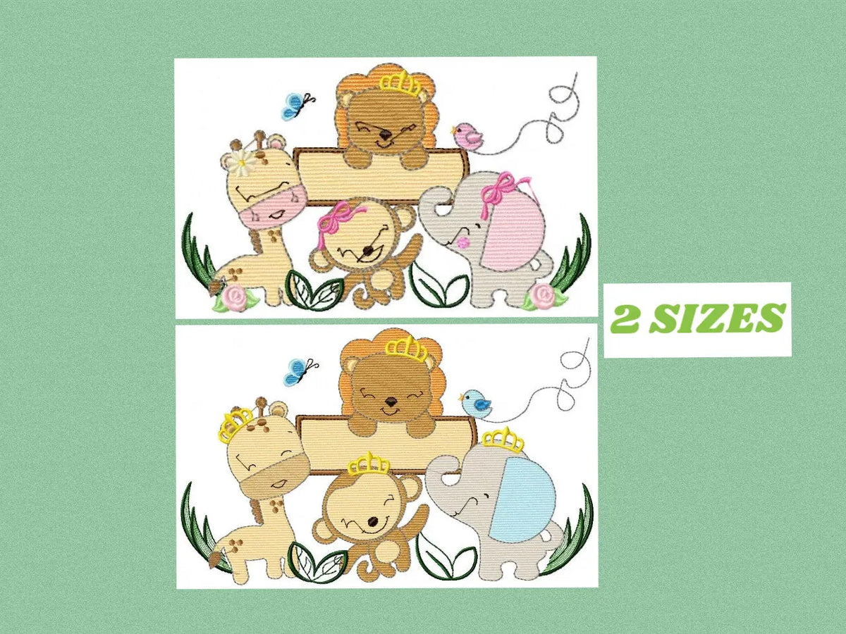 Safari embroidery designs - Animals embroidery design machine embroide ...