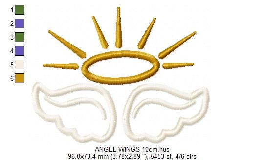 Angel wings embroidery designs - Angel embroidery design machine embro ...