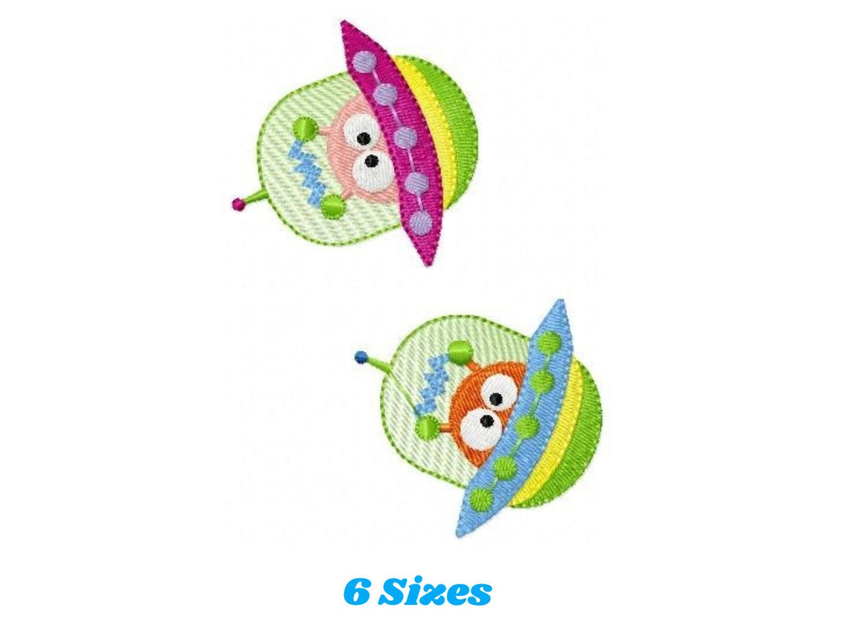 Spaceship embroidery designs - UFO embroidery design machine embroider ...