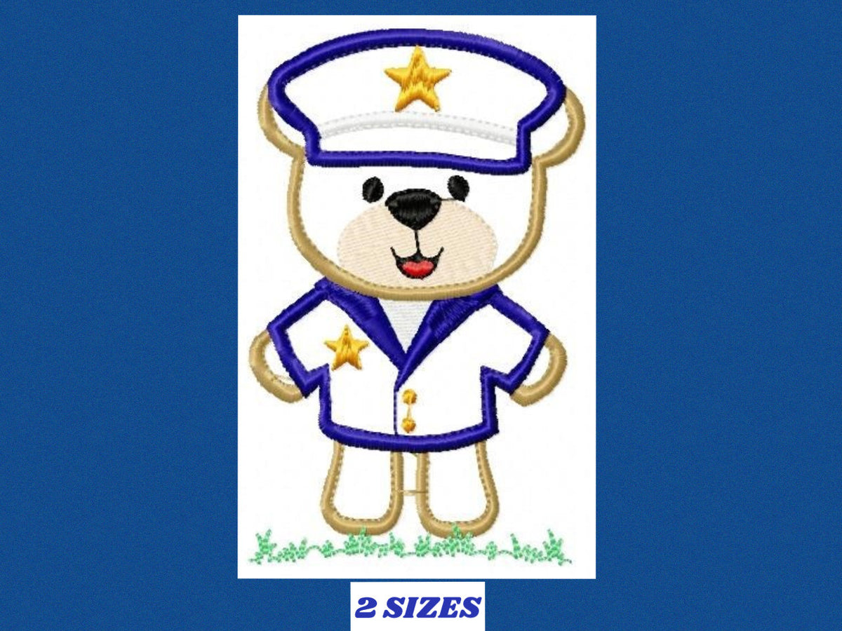 Military Bear embroidery design - Pilot embroidery design machine embr ...