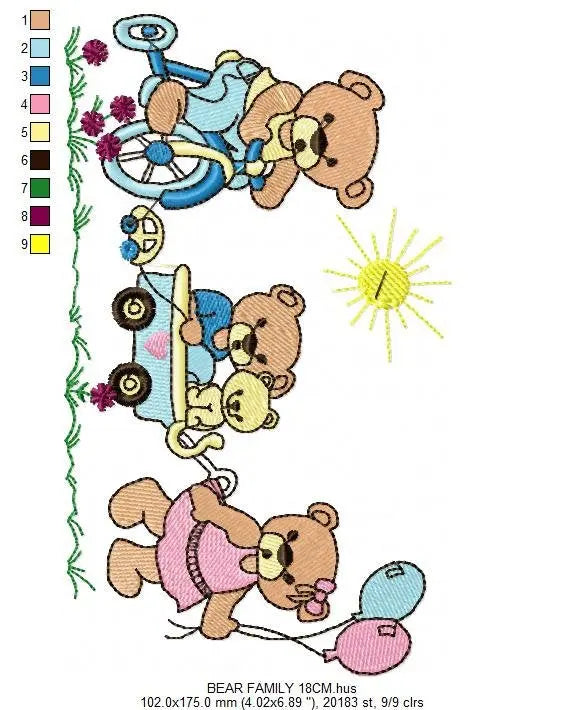 Bear embroidery designs - Teddy embroidery design machine embroidery p ...