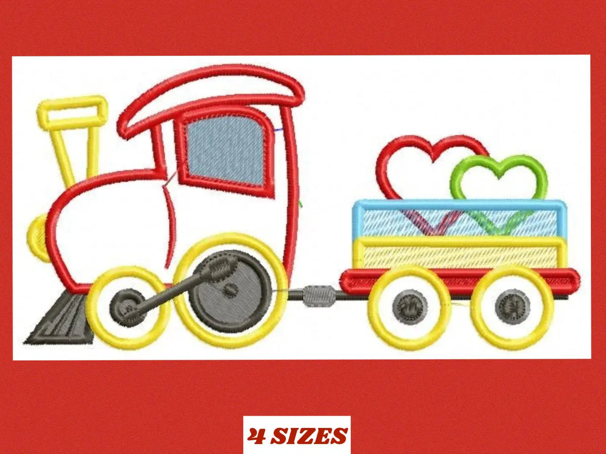 Train embroidery designs - Vehicle embroidery design machine embroider ...