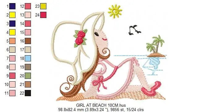 Girl embroidery designs - Woman embroidery design machine embroidery p ...