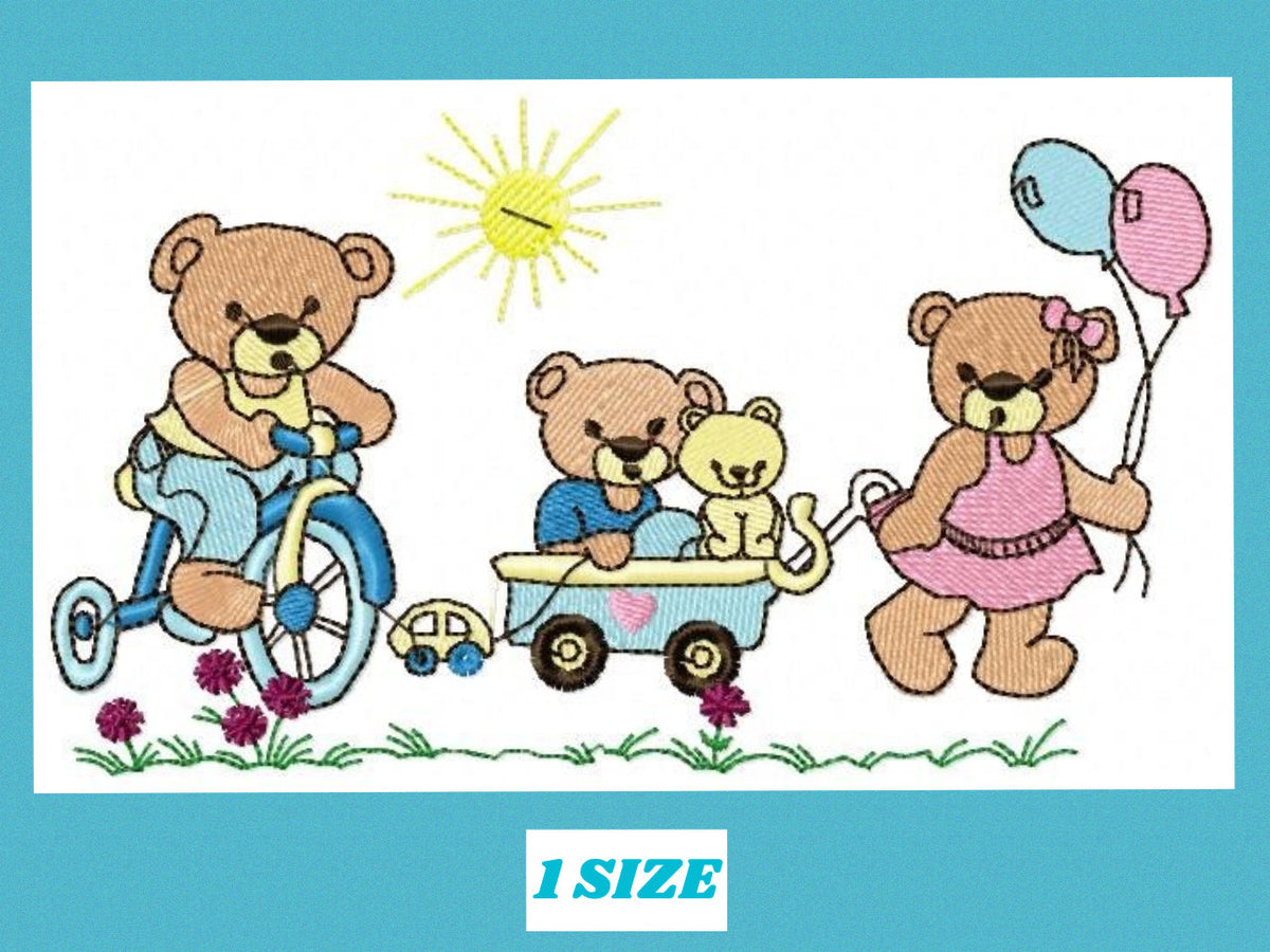 Bear embroidery designs - Teddy embroidery design machine embroidery p ...