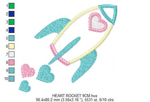 Rocket embroidery designs - Spaceshift embroidery design machine embro ...
