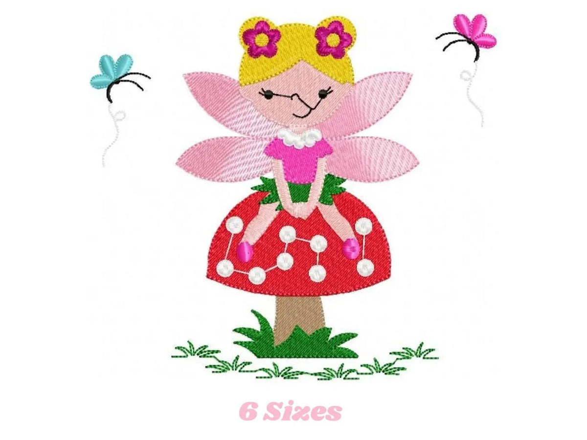 Fairy embroidery designs - Mushroom embroidery design machine embroide ...