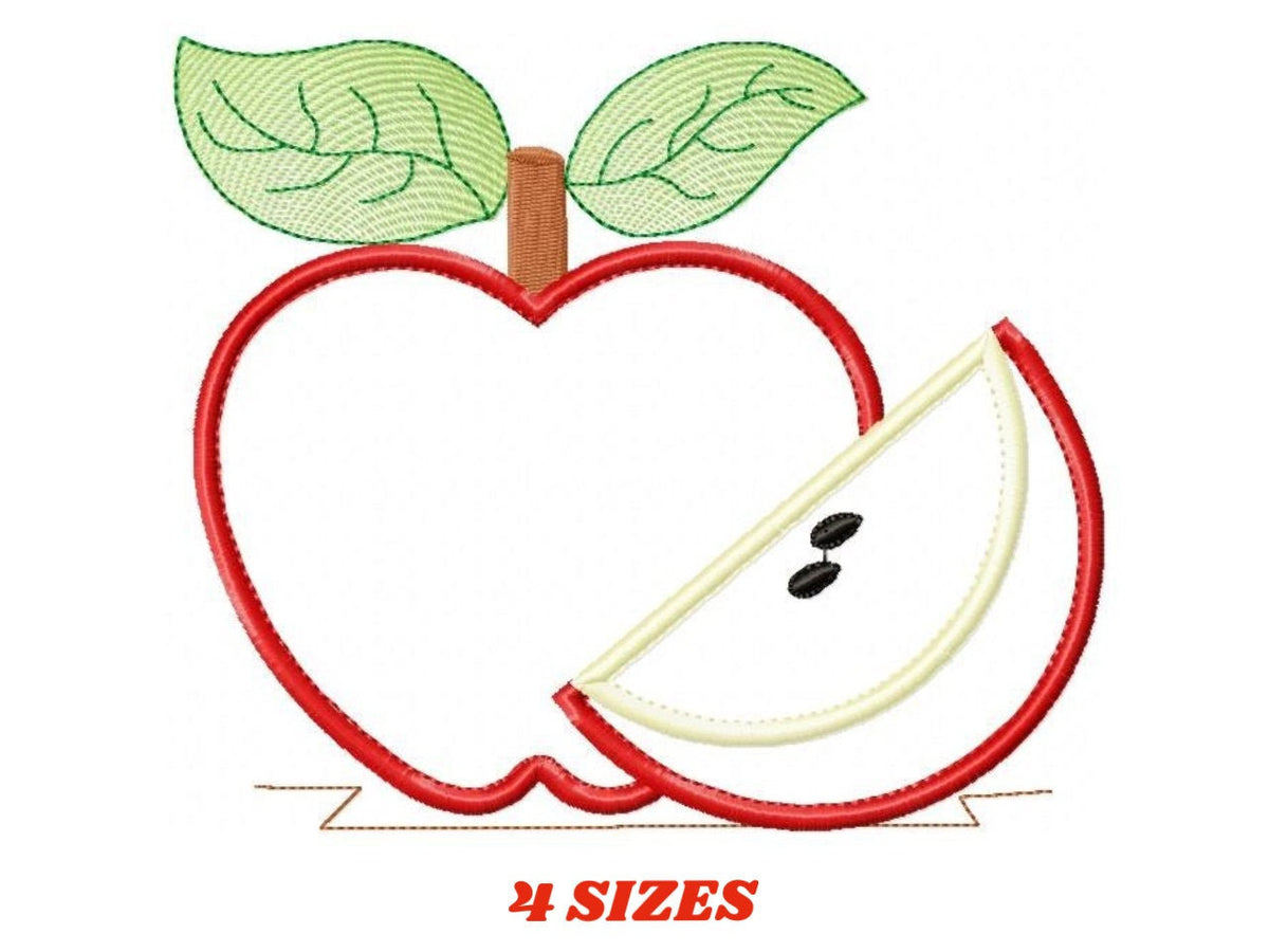 Apple applique embroidery designs - Fruit machine embroidery pattern ...