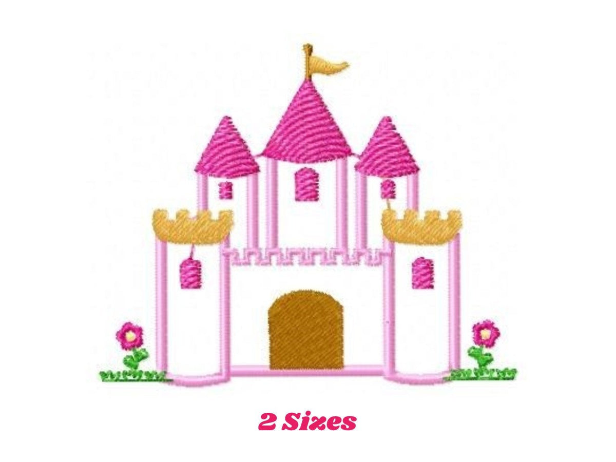 Castle embroidery designs - Princess palace embroidery design machine ...