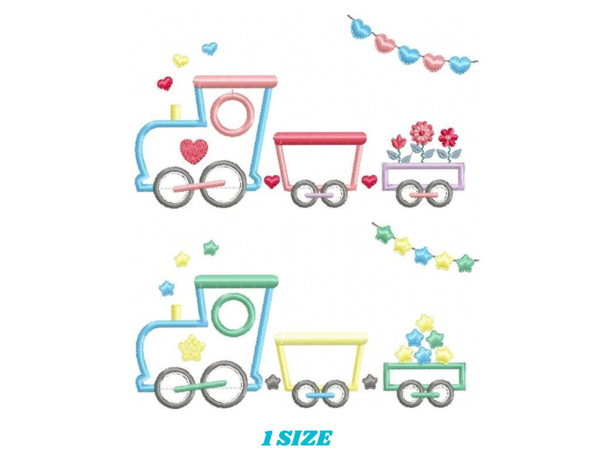 Train embroidery designs - Newborn nursery embroidery design machine e ...