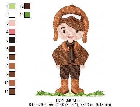 Pilot embroidery designs - Aviator embroidery design machine embroider ...