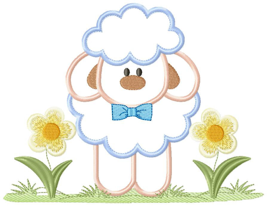 Sheep embroidery design - Lamb embroidery designs machine embroidery p ...