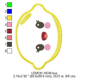 Lemon embroidery designs - Fruit embroidery design machine embroidery ...